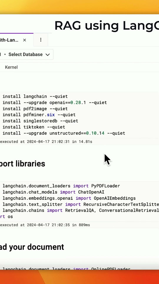 RAG with LangChain and SingleStore Database! - YouTube