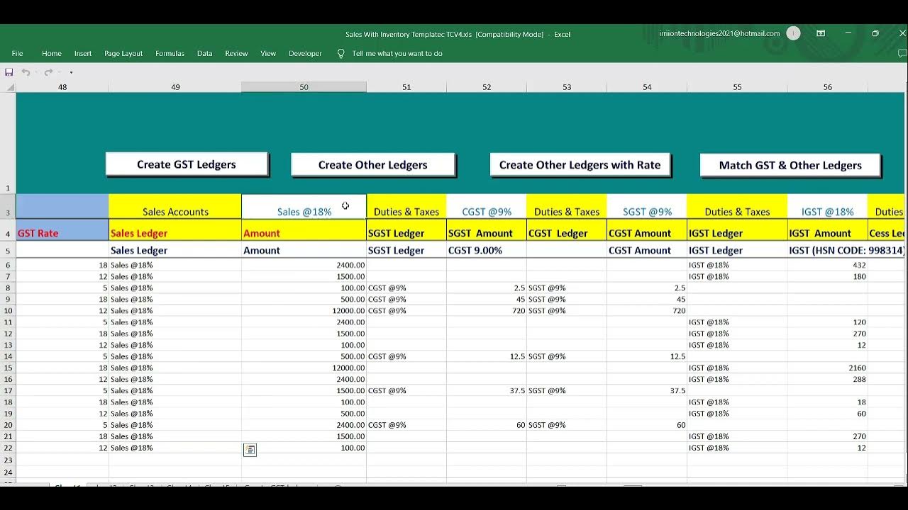 Create GST Ledger , Excel to tally import Software - YouTube