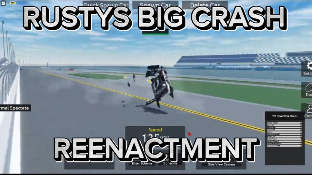Rusty Wallace Daytona Winstons 500 Crash Reenactment - YouTube