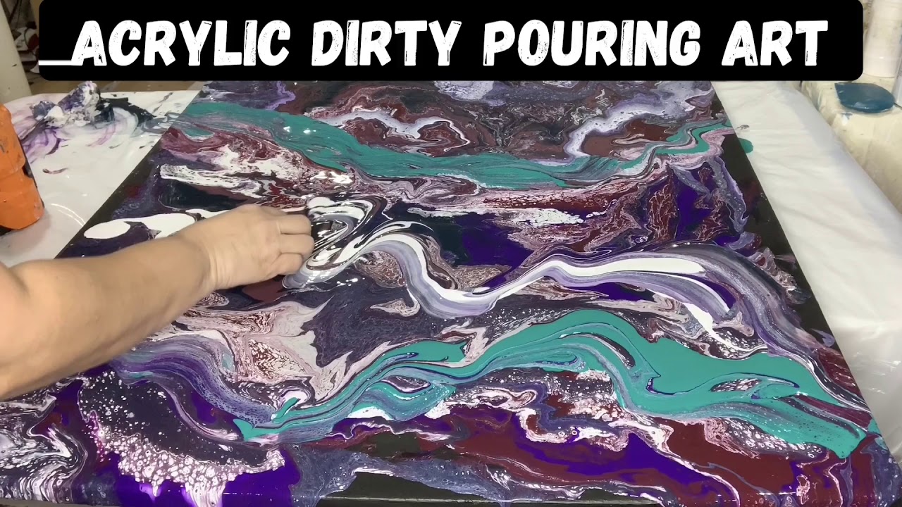 Acrylic pouring art technique. - YouTube