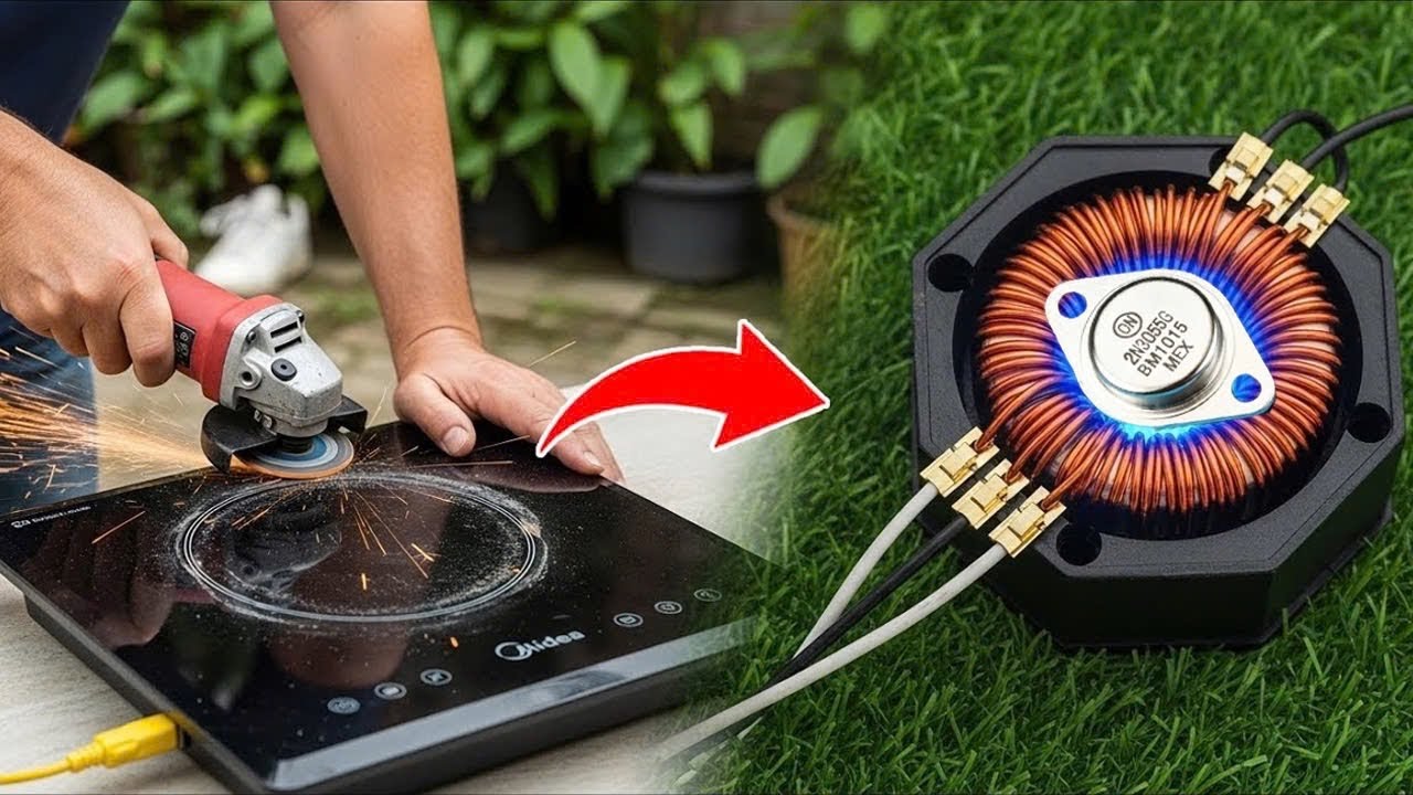 No one has ever tried this before! Insert 2N3055 into an old induction ...