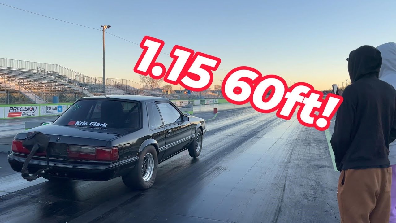 2JZ Fox Body Goes 1.15 60 Foot! Best So far! Orlando Speed World Test ...