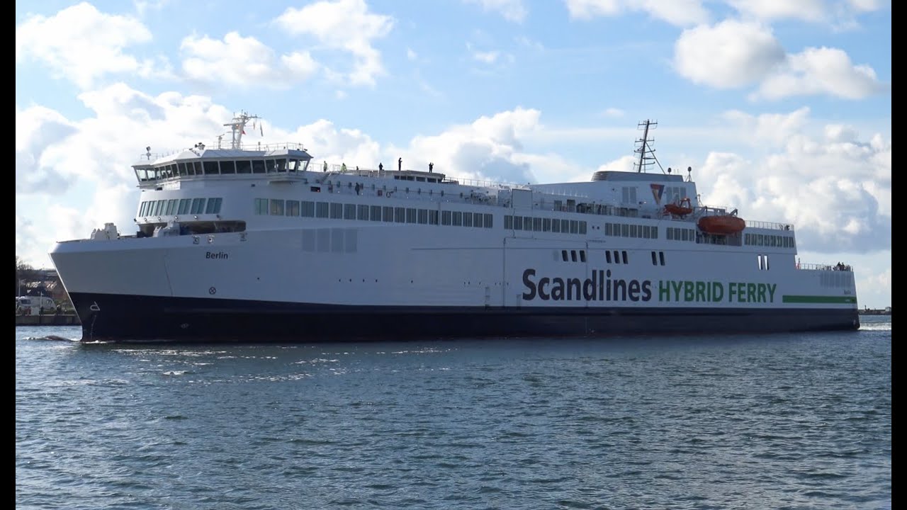 4K | Maiden call New Scandlines Ferry BERLIN at Rostock after 4 years ...