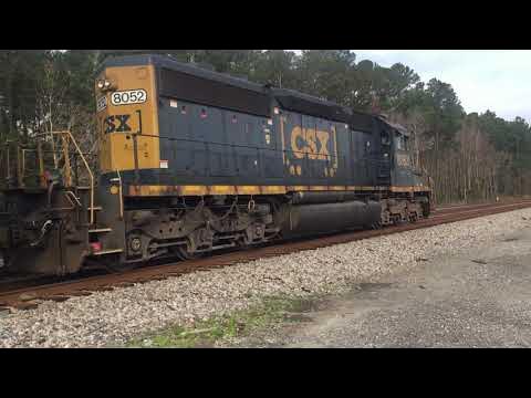CSX Work train meeting southbound in Callahan Florida - YouTube