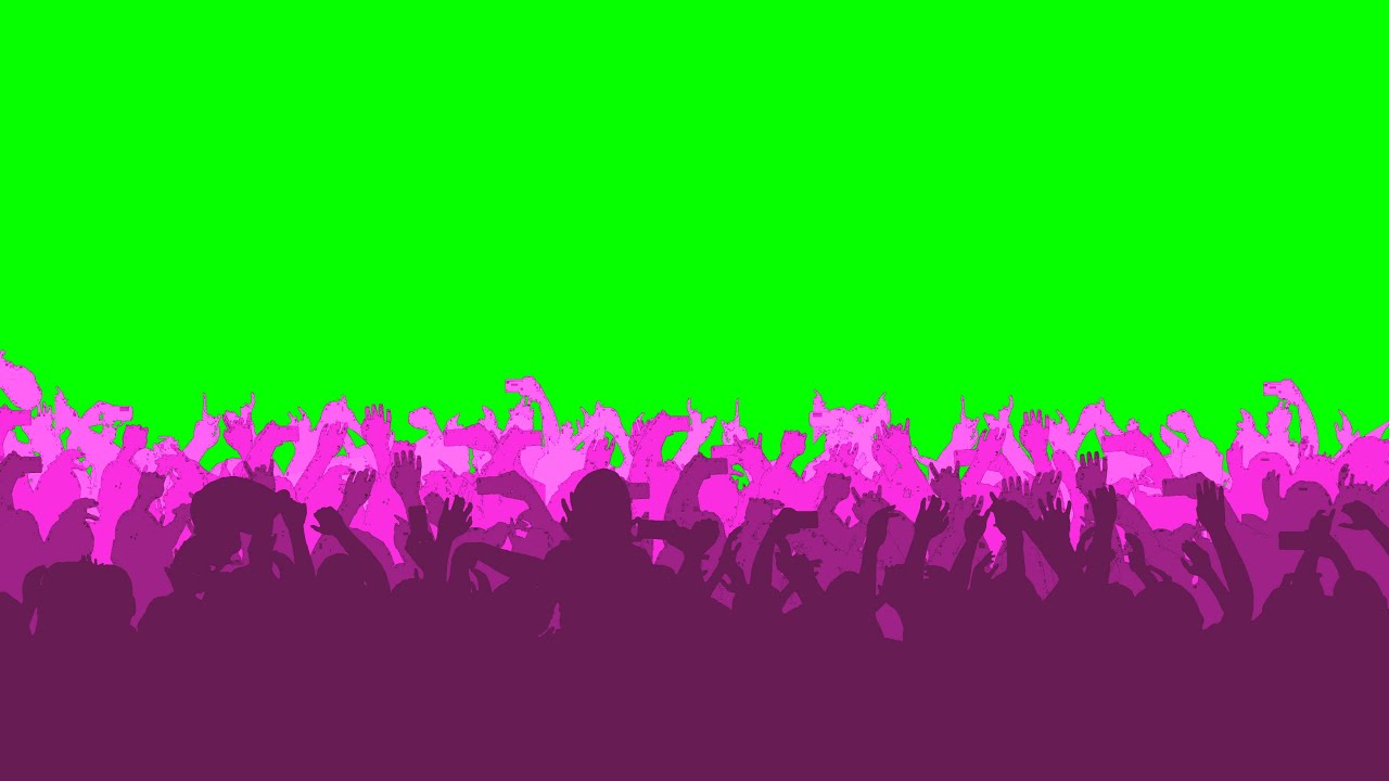 Concert Crowd Audience Green Screen 4K [looping] - YouTube