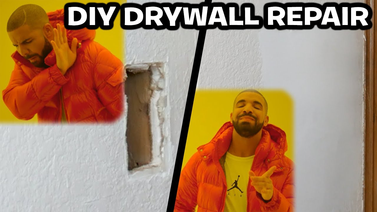 DIY Drywall Repair | FIX YOUR WALL USING THIS SURPRISINGLY SIMPLE ...