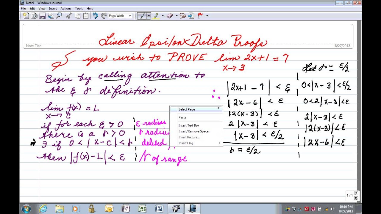 Linear Epsilon Delta Proofs - YouTube