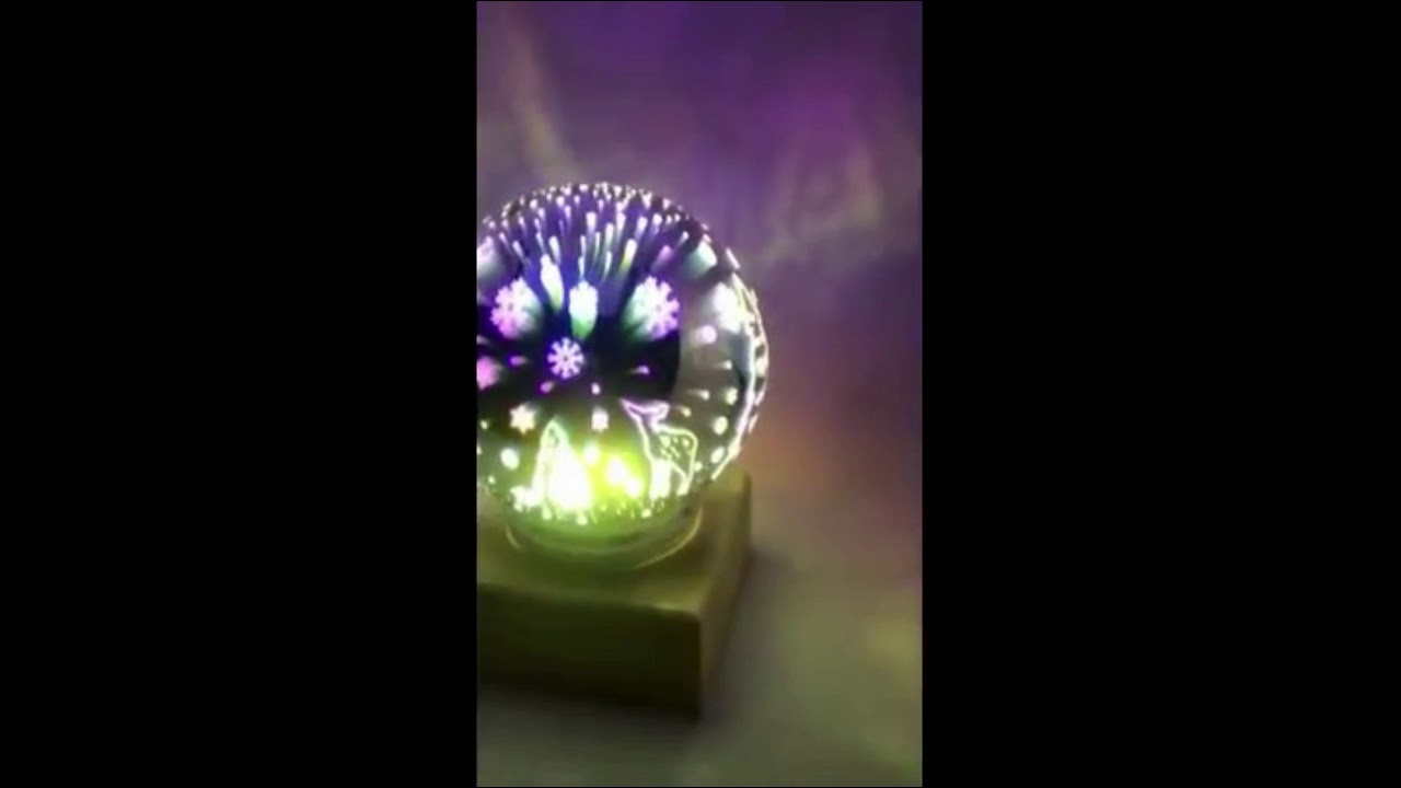 3D Glass Ball Starry Sky Star Light Table Moon Lamp - YouTube