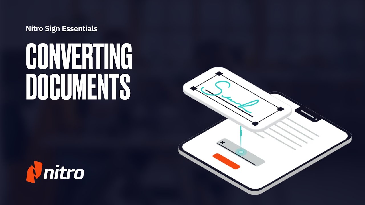 Nitro Sign: Converting Documents - YouTube