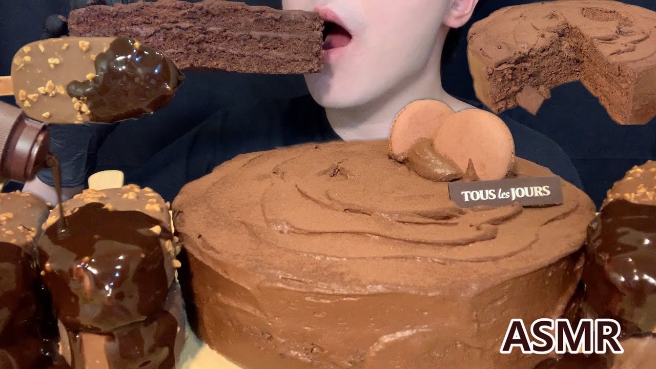 Asmr Mukbang Chocolate Ice Cream Cake Dessert チョコレート アイスクリーム चॉकलेट