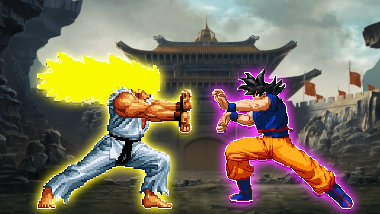 RYU SUPER SAIYAJIN VS GOKU - YouTube