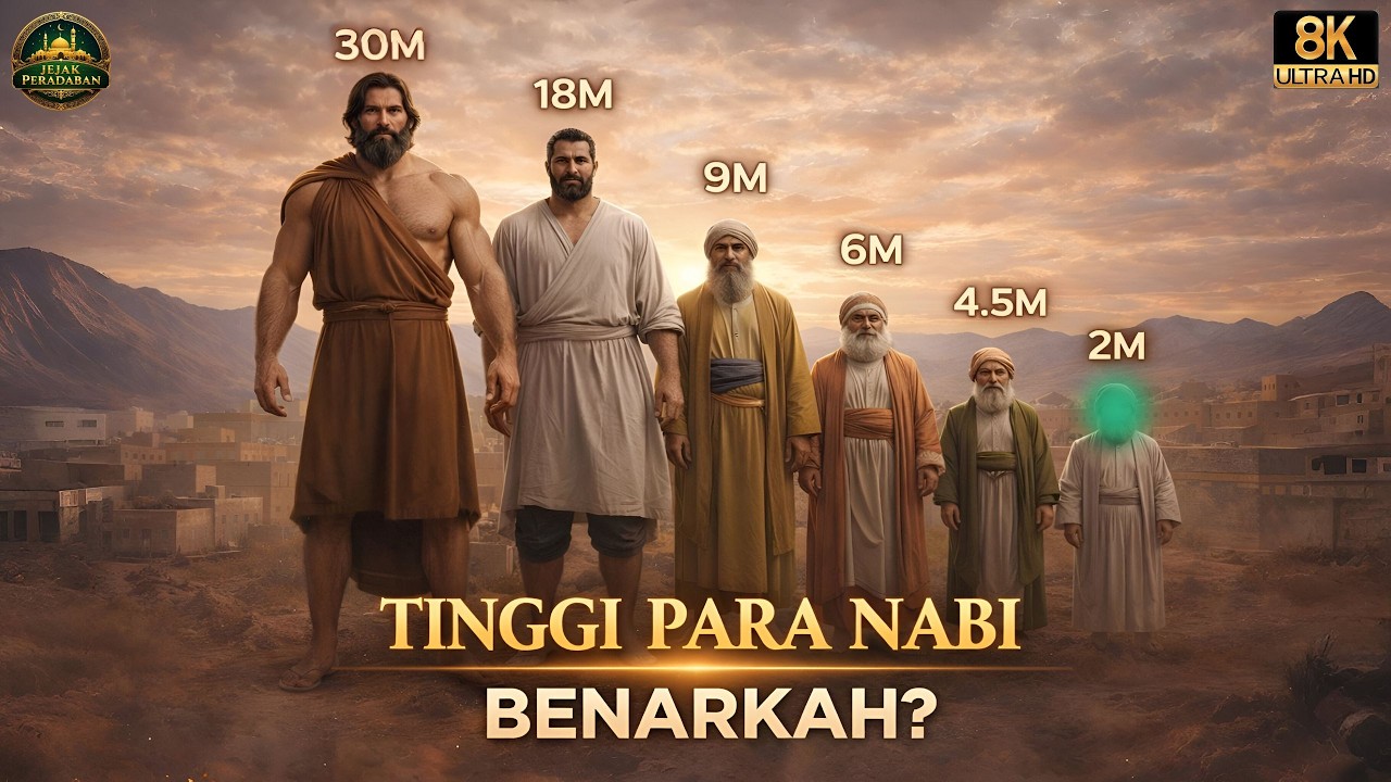 ᴴᴰ SETINGGI BUKIT⁉️ Inilah Tinggi Para Nabi Dari Nabi Adam Hingga Nabi ...