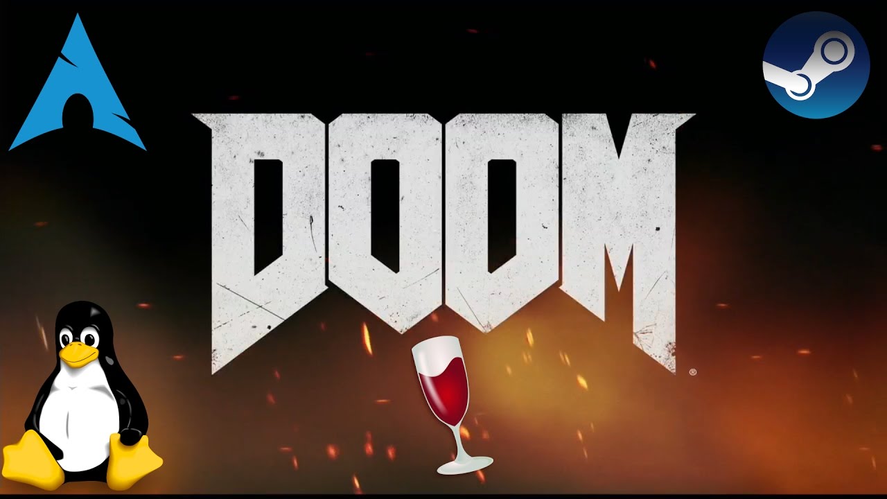 DOOM - Wine Staging - Linux | Gameplay - YouTube