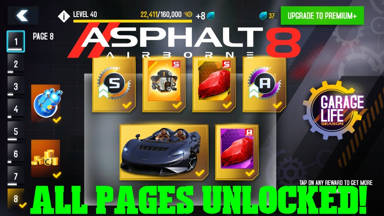 Asphalt 8: OPENING ALL PAGES IN NEW SEASON + CLAIMING REWARDS - YouTube