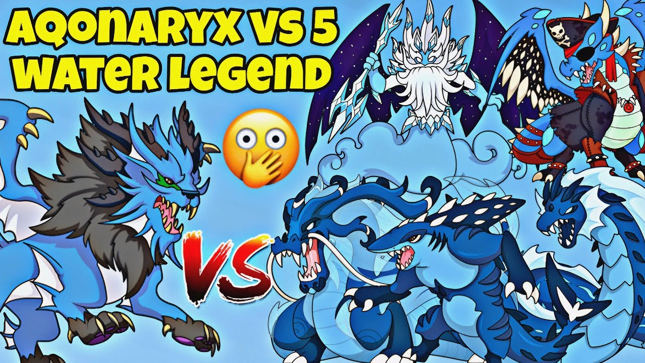 Aqonaryx Vs 5 legendary water Dynamons INSANE BATTLE 😈 | in dynamons ...