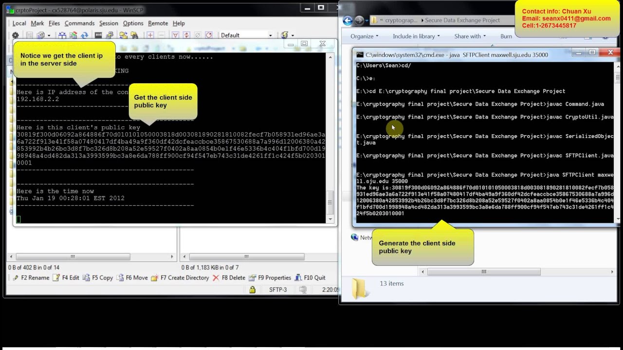 Cryptography Project (SFTP implementation) - YouTube