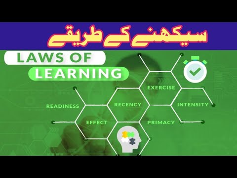 Laws of learning |urdu/hindi| laws of learning by Thorndike ||Muhammad ...