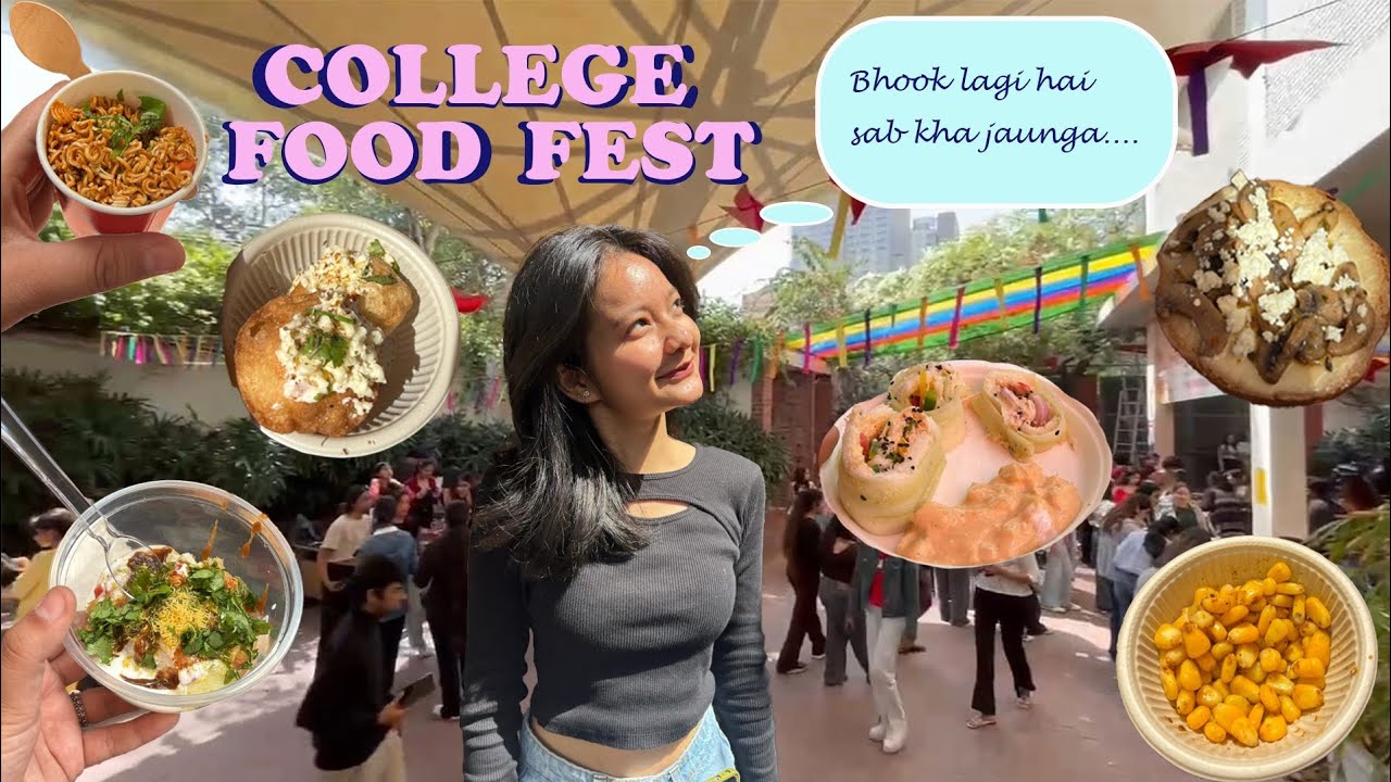 FOOD FEST IN MY COLLEGE| *Sirf masti aur maze* - YouTube