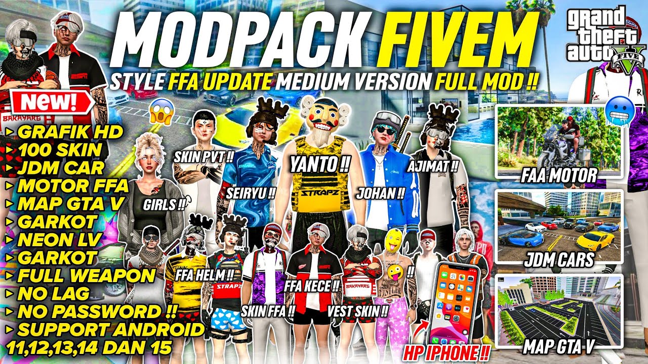 SHARE‼️GTA SA STYLE FIVEM FFA / PATEM MOBILE UPDATE LEBIH KEREN FULL ...