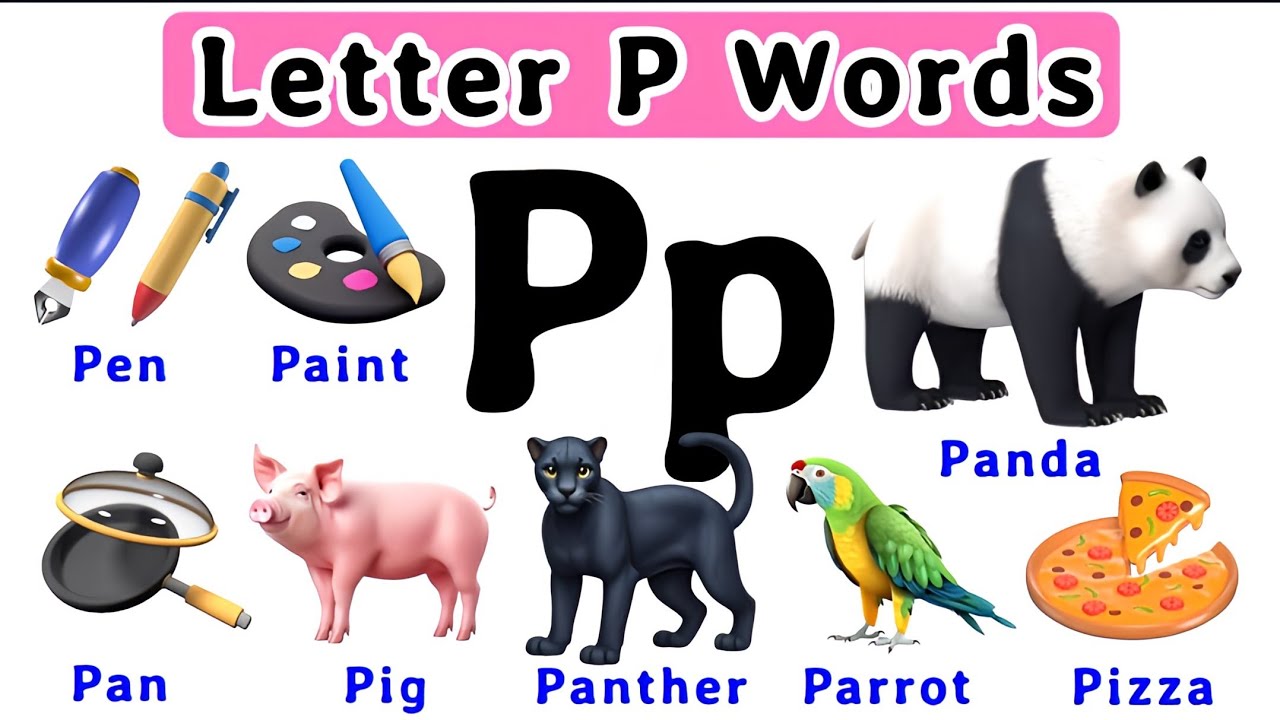 Letter P Words⚡️Letter Pp⚡️Letter P Sound⚡️Phonics⚡️Initial Sounds⚡️ ...