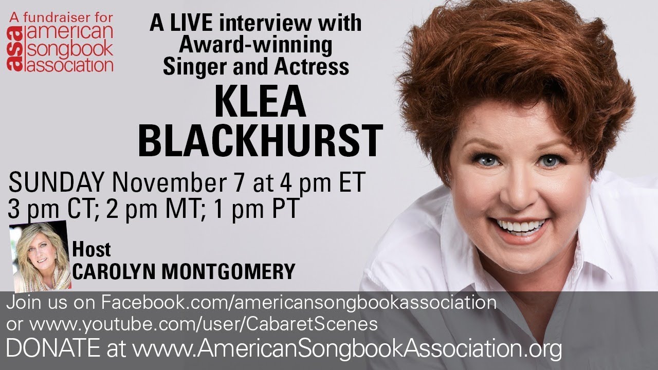 An Interview with Broadway Actress and Singer Klea Blackhurst - YouTube