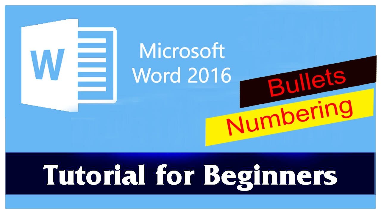 Bullets And Numbering In Ms Word YouTube Bullets And Numbering In Ms Word YouTube