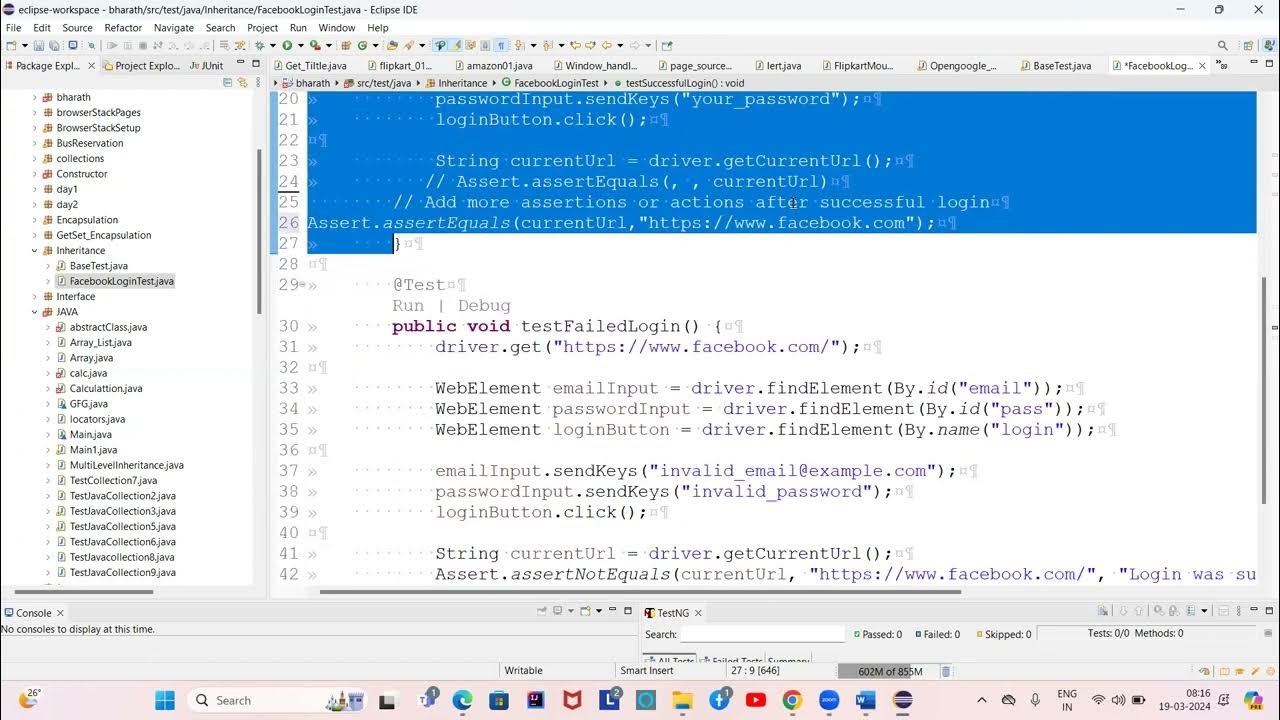 Java Selenium Inheritance In Testng Youtube