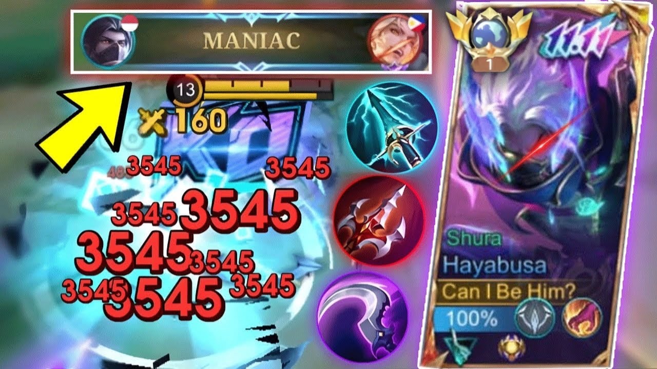1HIT BEST BUILD TOP GLOBAL HAYABUSA BUILD HAYABUSA AUTO SNOWBALL ...