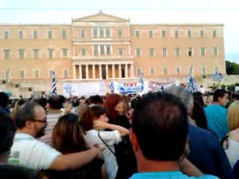 Αγανακτισμενοι στο Συνταγμα 7η μερα - YouTube