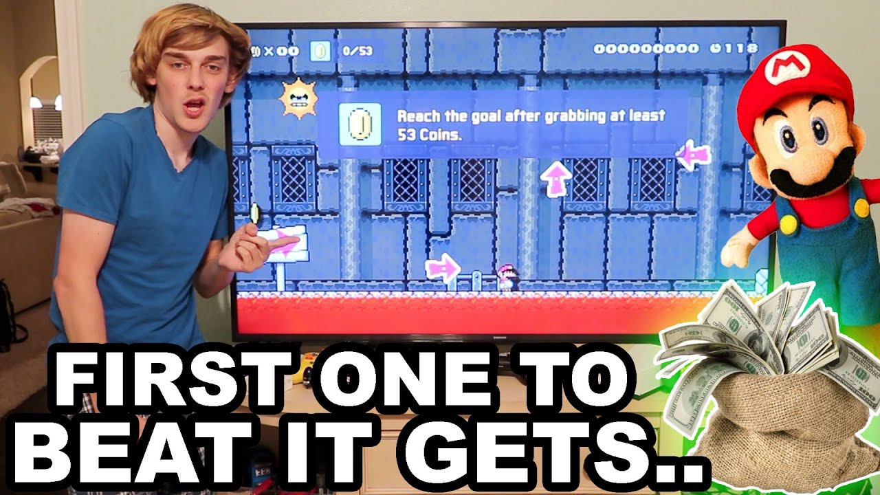 Logan's IMPOSSIBLE Mario Maker Level! (WINNER GETS..) - YouTube