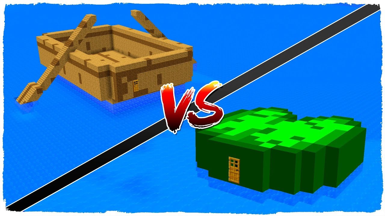 Casa de BARCO vs casa de NENÚFAR - MINECRAFT - YouTube