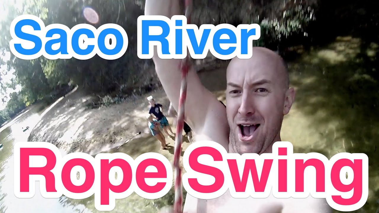 Saco River Rope Swing Adventures - YouTube