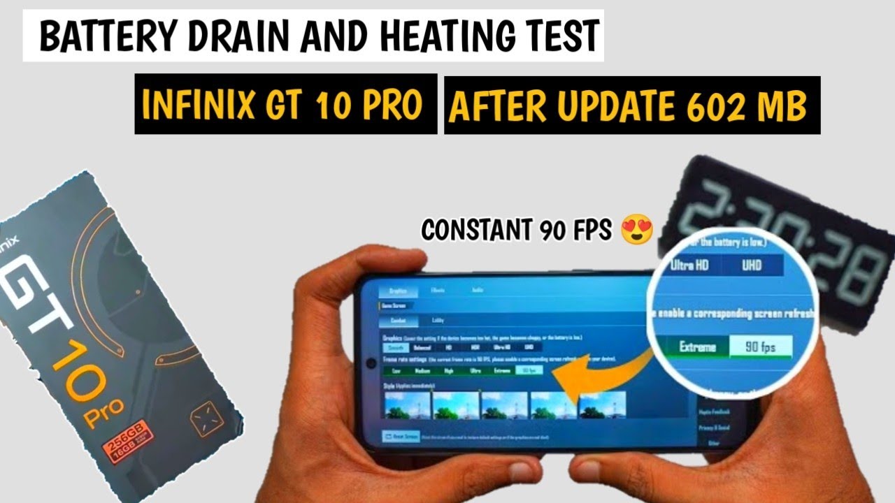 BATTERY DRAIN AND HEATING TEST AFTER ( 602 MB ) UPDATE | INFINIX GT 10 ...