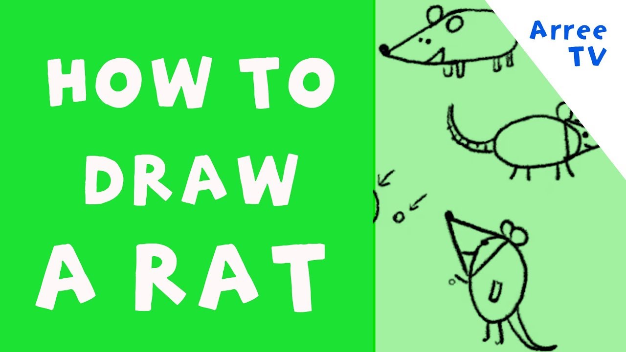 How to Draw a Rats - Step by Step Drawing for Kids - YouTube