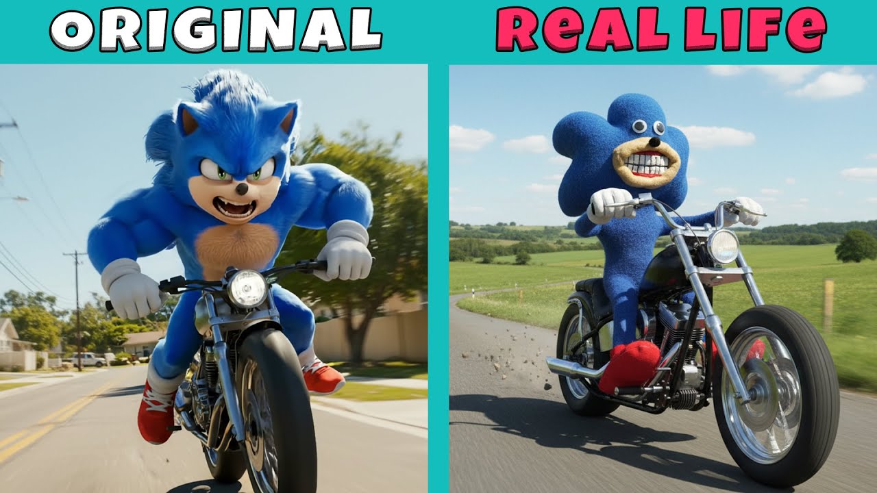Sonic Rides Motorcycle The Ultimate Speed Challenge | Sonic Original vs ...