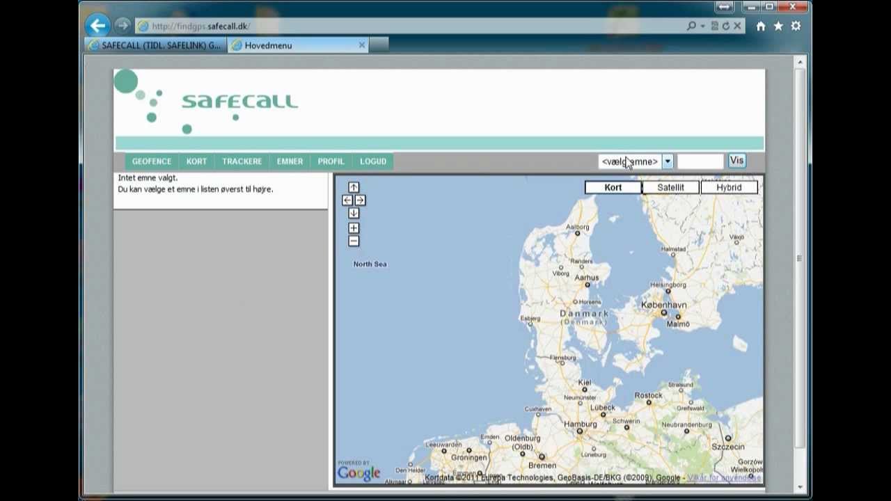 Safecall - GPS enhed SC1: Sporing på internettet - YouTube