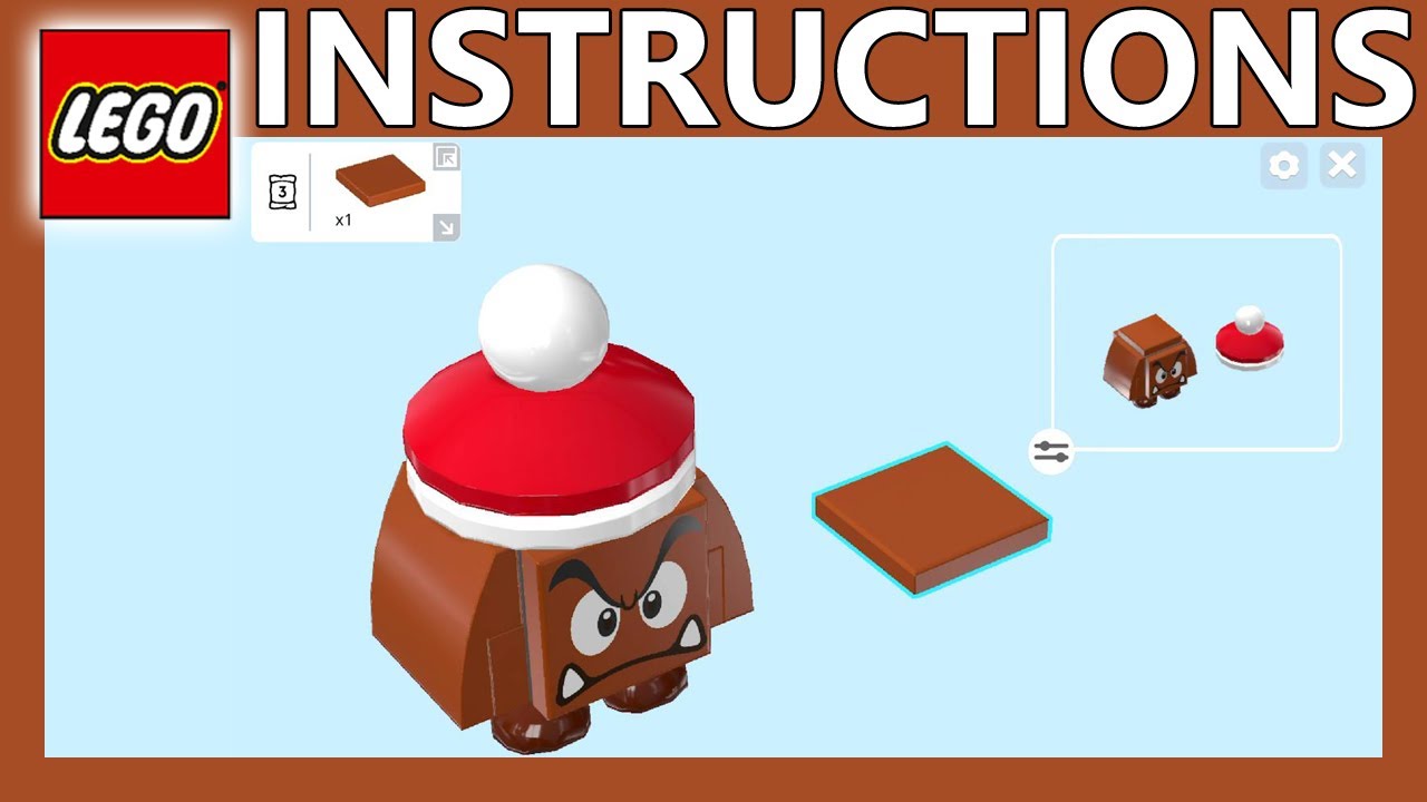 3D LEGO Instructions | Hat Goomba | 71430 | LEGO Super Mario - YouTube