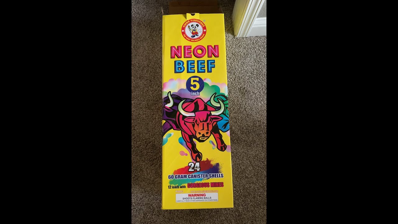 Neon Beef Shells 5in by Winda fireworks - YouTube
