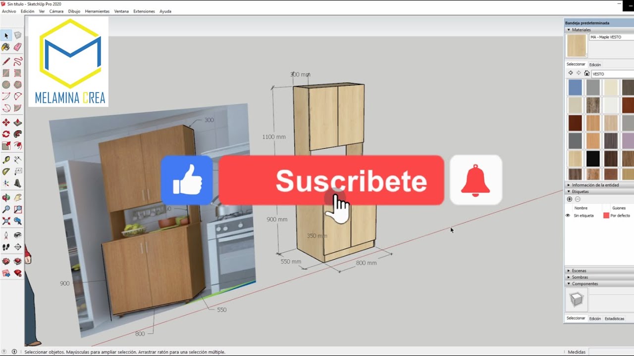 COMO DISEÑAR UN REPOSTERO DE MELAMINA - YouTube