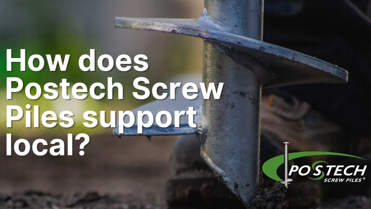 How does Postech Screw Piles support local? - YouTube