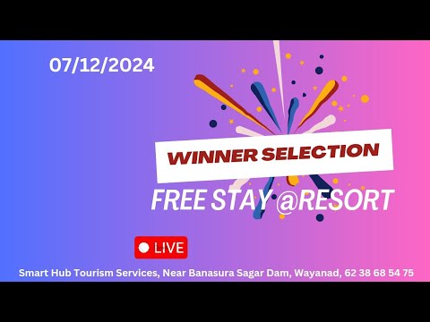 07/12/24 Free Stay Status Contest Winner selection|Wayanad Resort|Smart ...