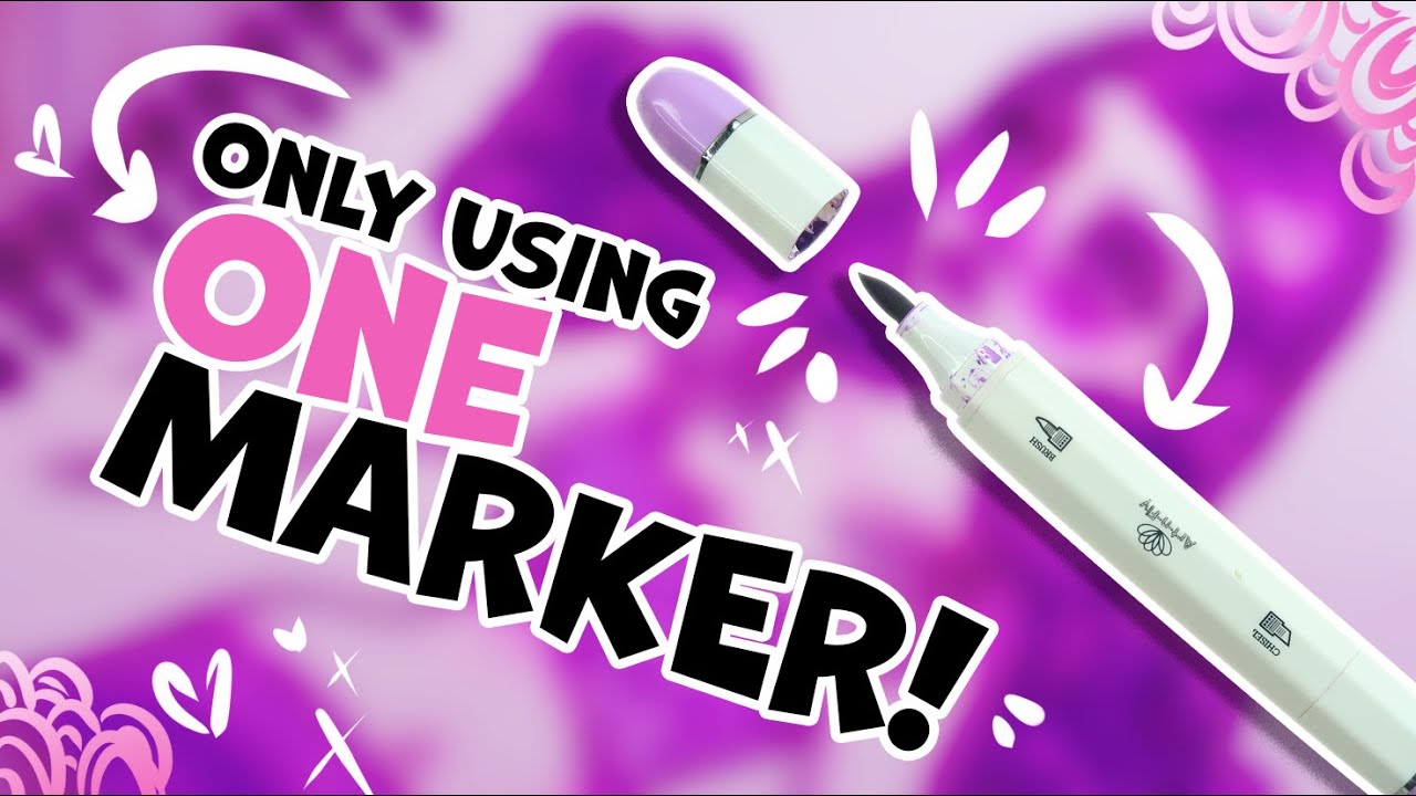 ONLY 1 MARKER? how much can I do with just one Color marker - YouTube