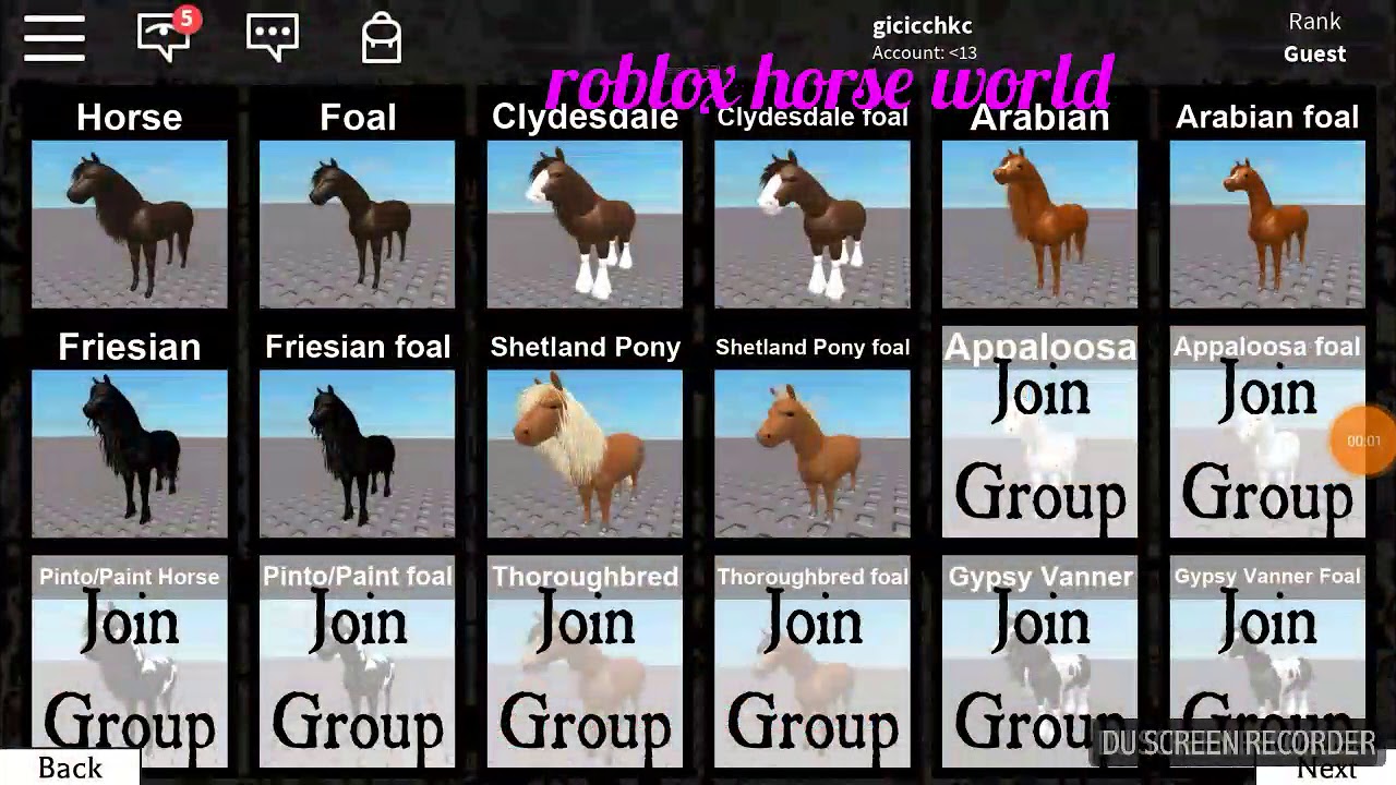 Roblox horse world (read desc) - YouTube