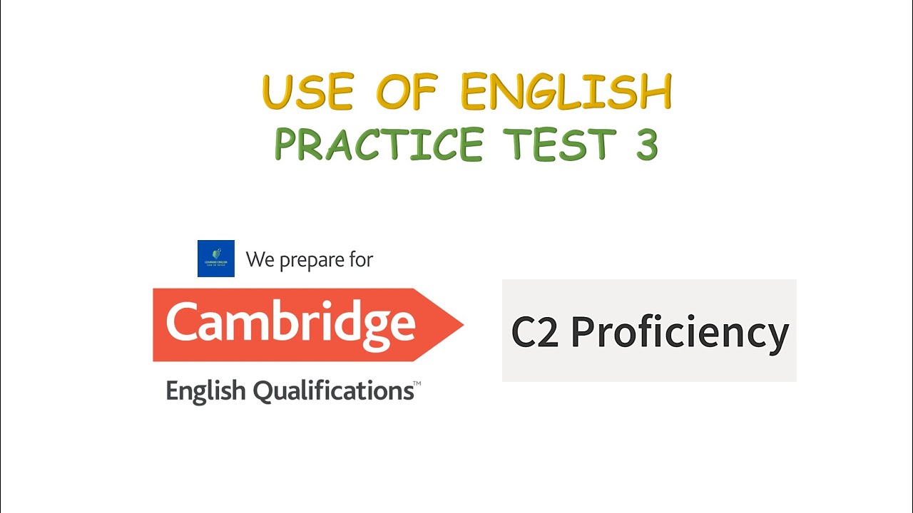 CPE Use of English | Practice test 3 - YouTube