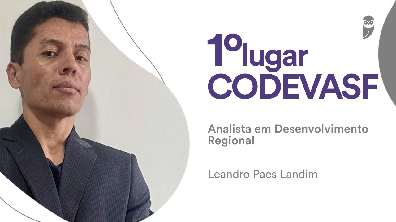 Concurso Codevasf: Conheça Leandro Paes Landim, 1° lugar para Analista ...