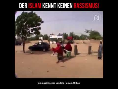Afrikanische Muslime treffen auf weißen Muslim