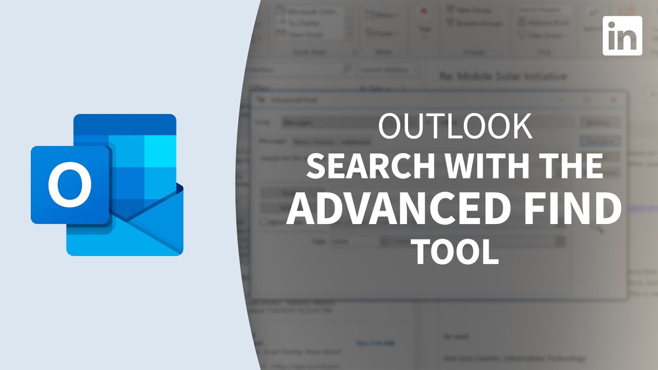 Outlook Tutorial - Exploring the Advanced Find tool - YouTube