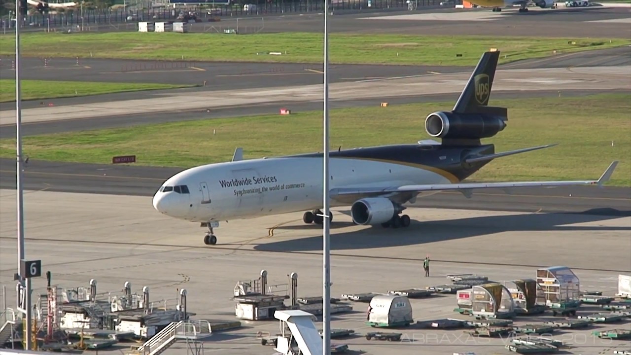 DHL 757F & UPS MD-11F at Sydney - YouTube