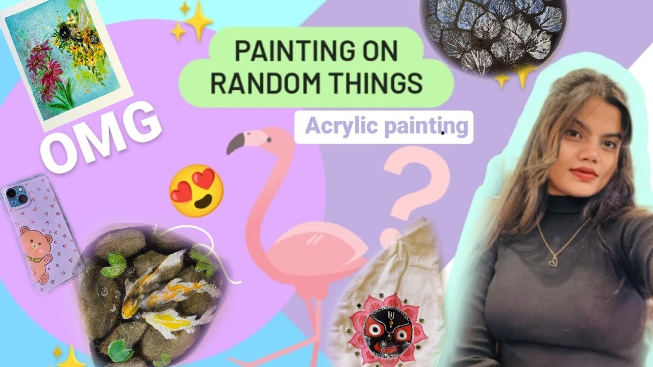 Painting on random Things #acrylicpainting ||Painting for beginners ...