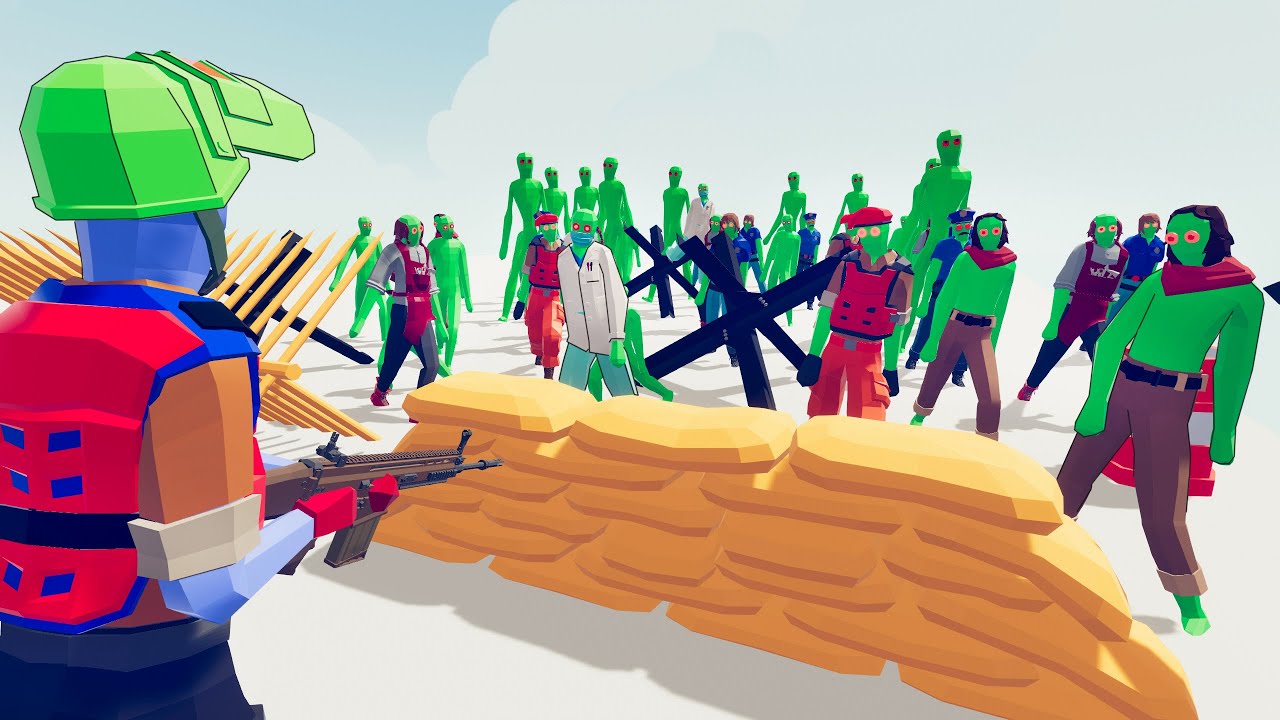 Zombie 100 Units vs Army Soldier - Totally Accurate Battle Simulator ...